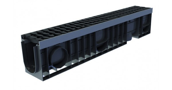 Купить лоток водоотводный пластиковый ЛВП Profi DN100 H90 E600 комп. дренажные от 2656 руб.